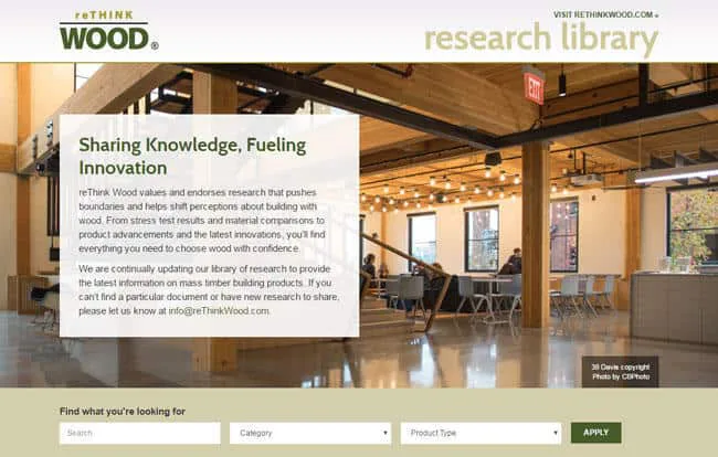 New reThink Wood Research Library demonstrates possibilities for ...